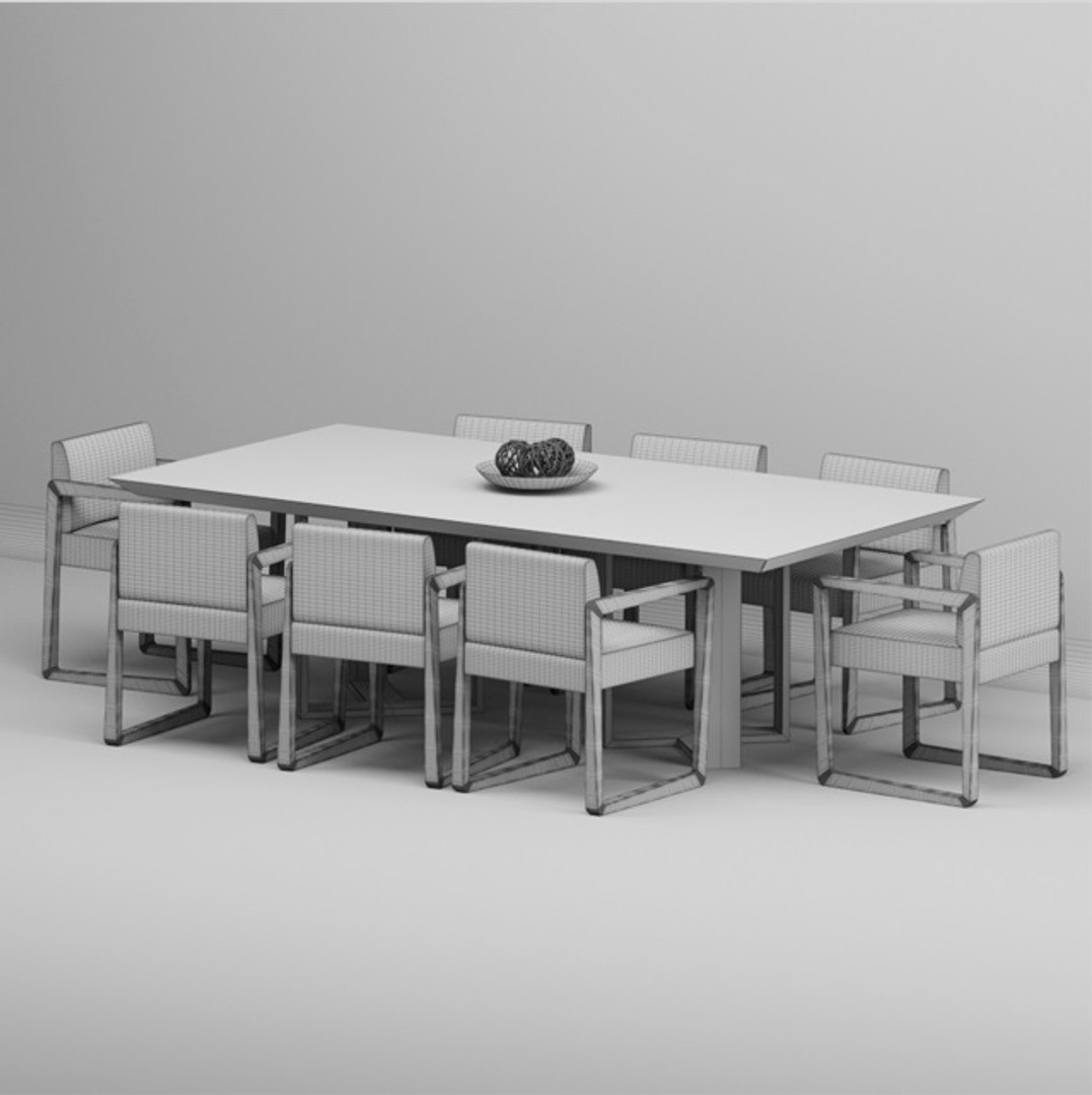 Table Chairs Model - TurboSquid 1289572