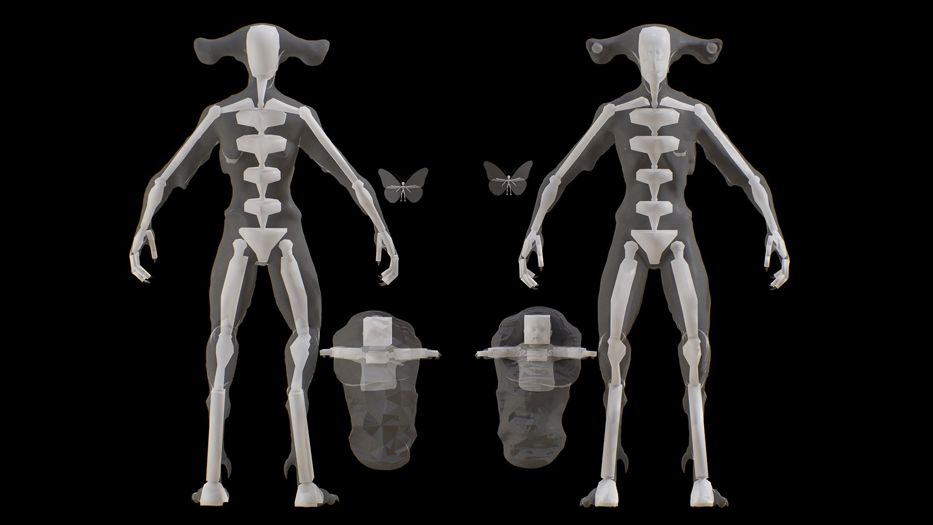 3D Pale Creature Model - TurboSquid 2380762