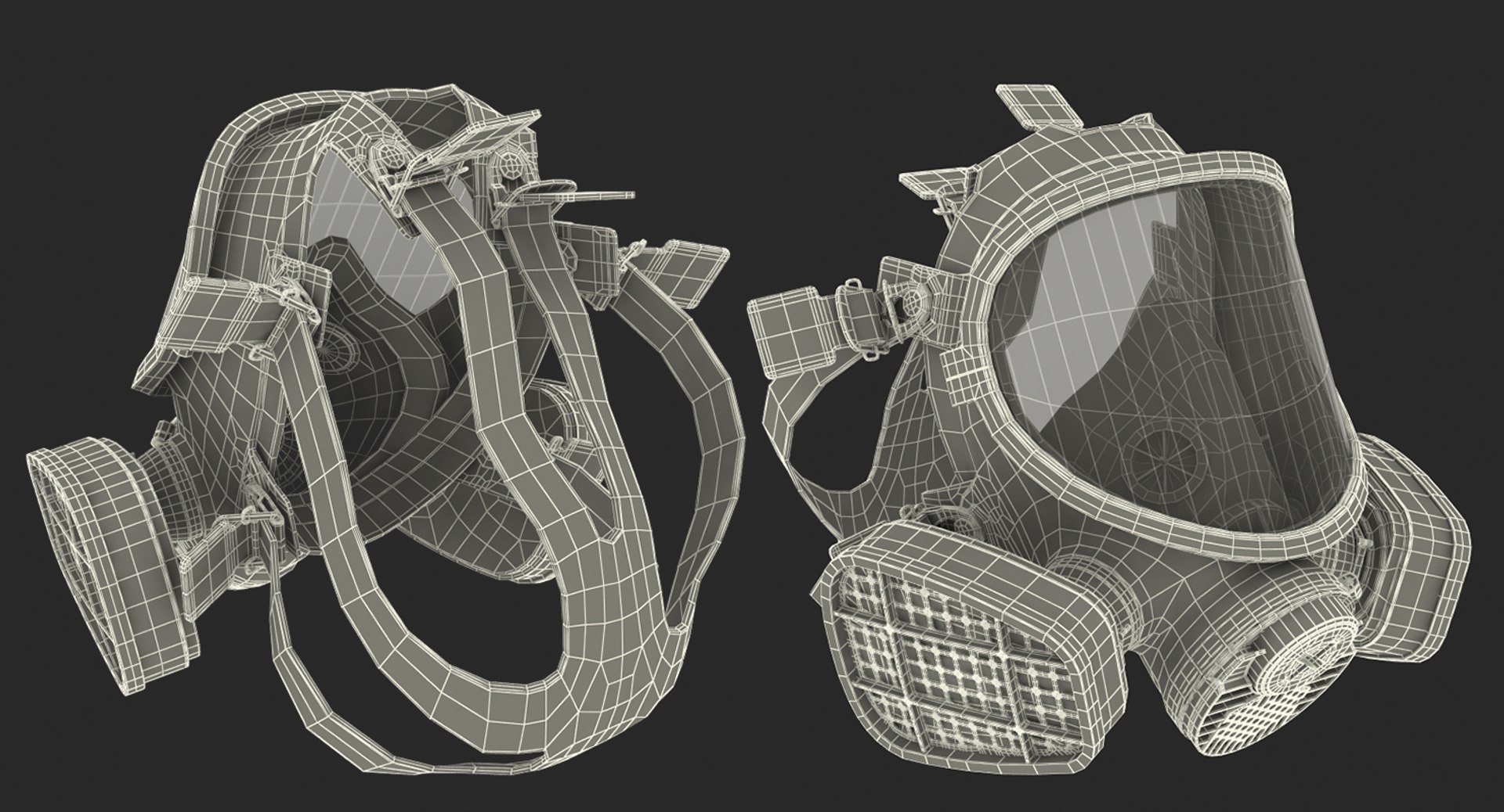 3D model respirators gas mask - TurboSquid 1406675