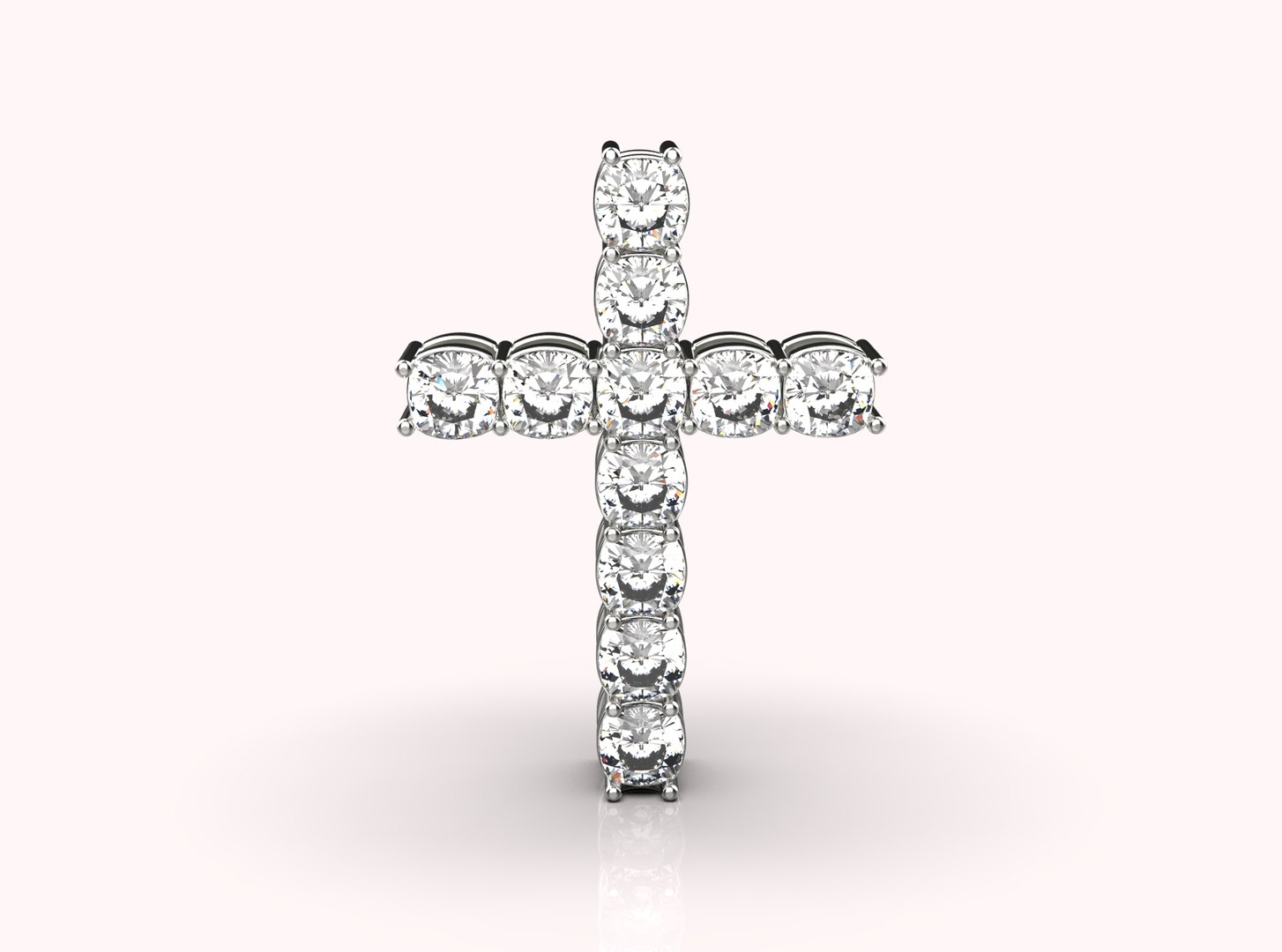 3D Fashion Cross diamond Pendant - TurboSquid 2024395