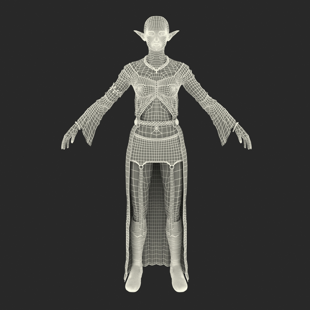 Female Elf 2 3d Model