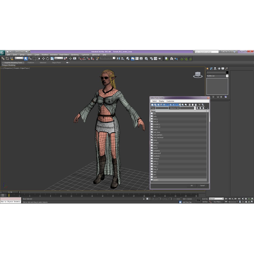 female elf 2 3d model
