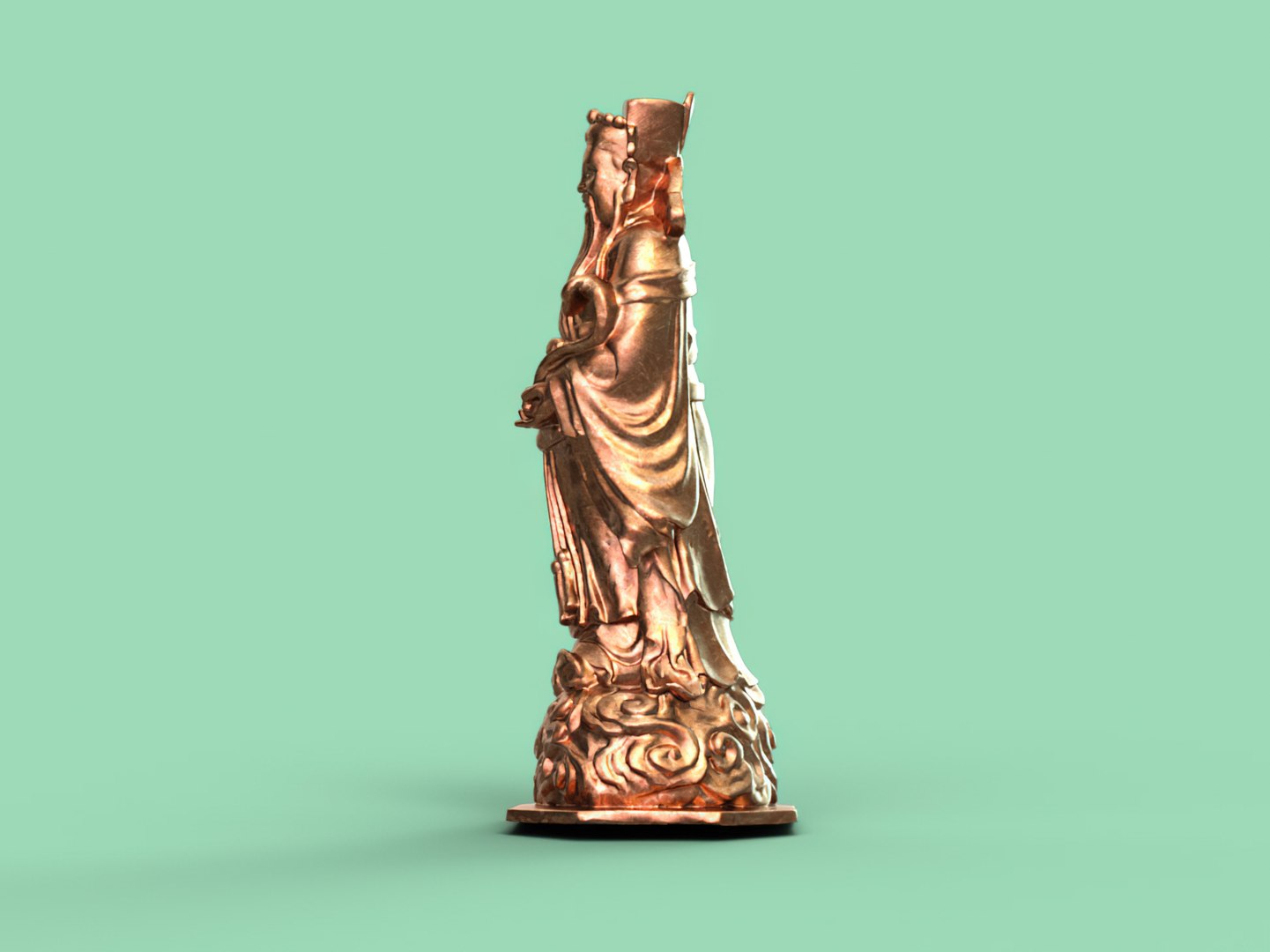 God Of Wealth Statue 3D - TurboSquid 2049363