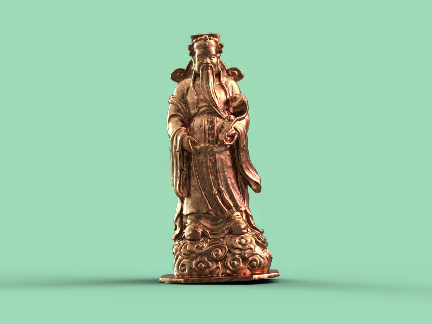 God Of Wealth Statue 3D - TurboSquid 2049363