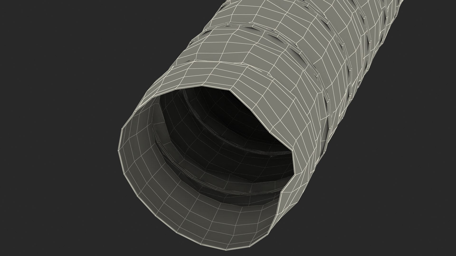 3D Model PVC Coated Fabric Flexible Duct Rigged - TurboSquid 1846784