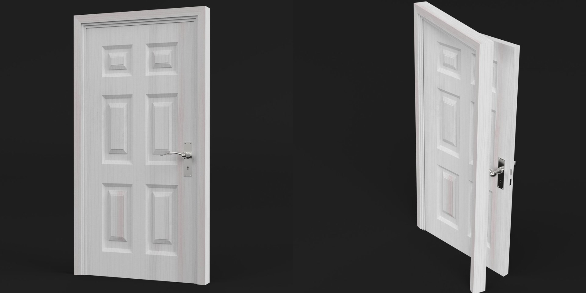 3d Model Raised Panel Door