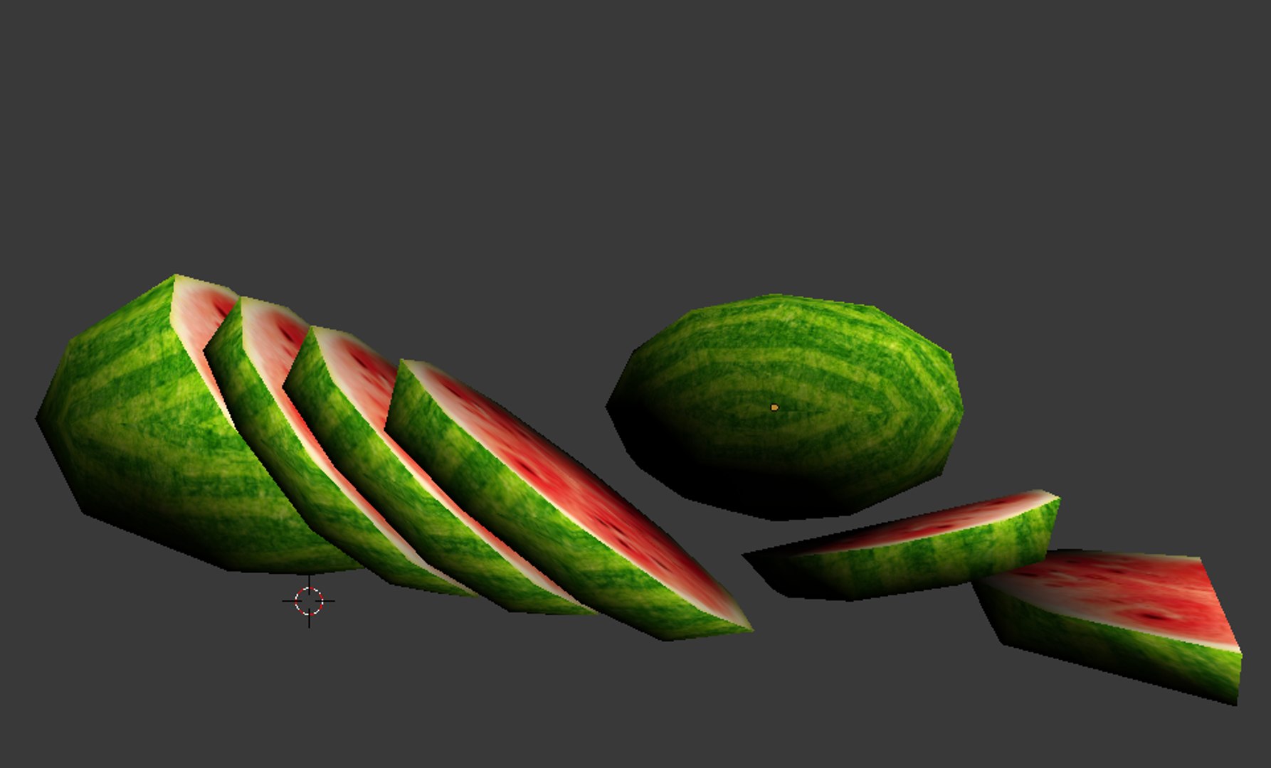watermelon fruit 3d model