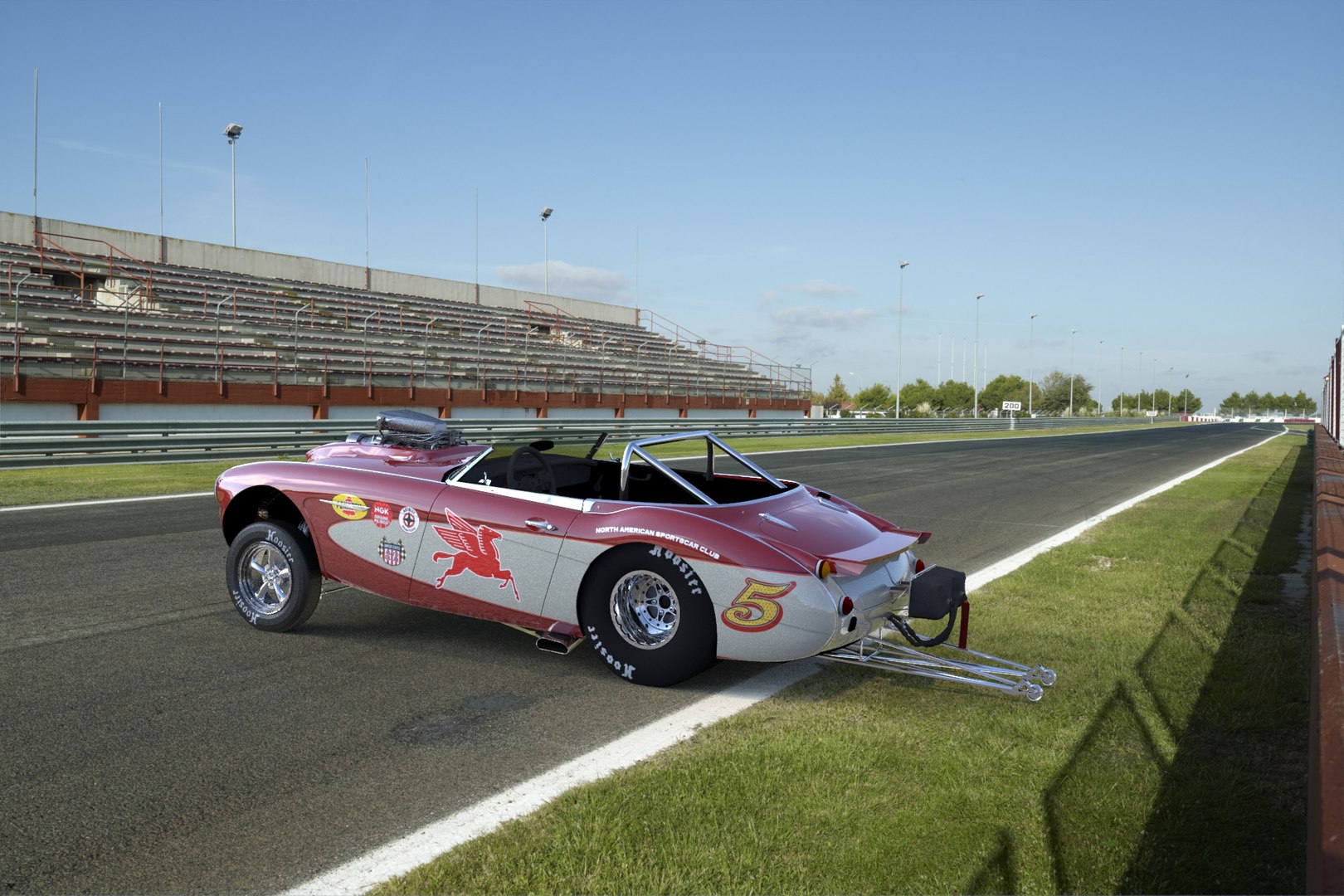 Gasser drag car Austin healey 3D model - TurboSquid 1987424