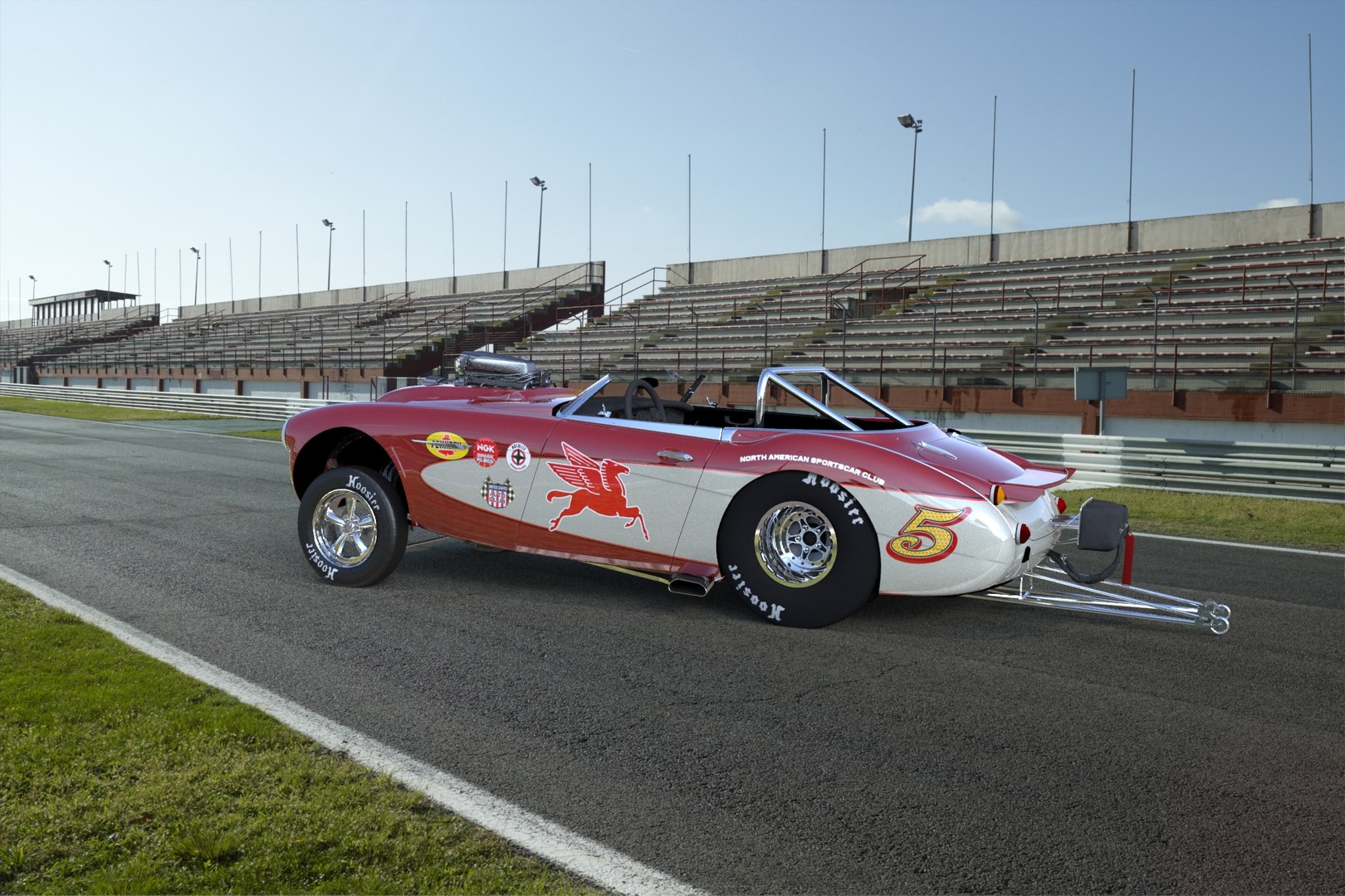 Gasser drag car Austin healey 3D model - TurboSquid 1987424