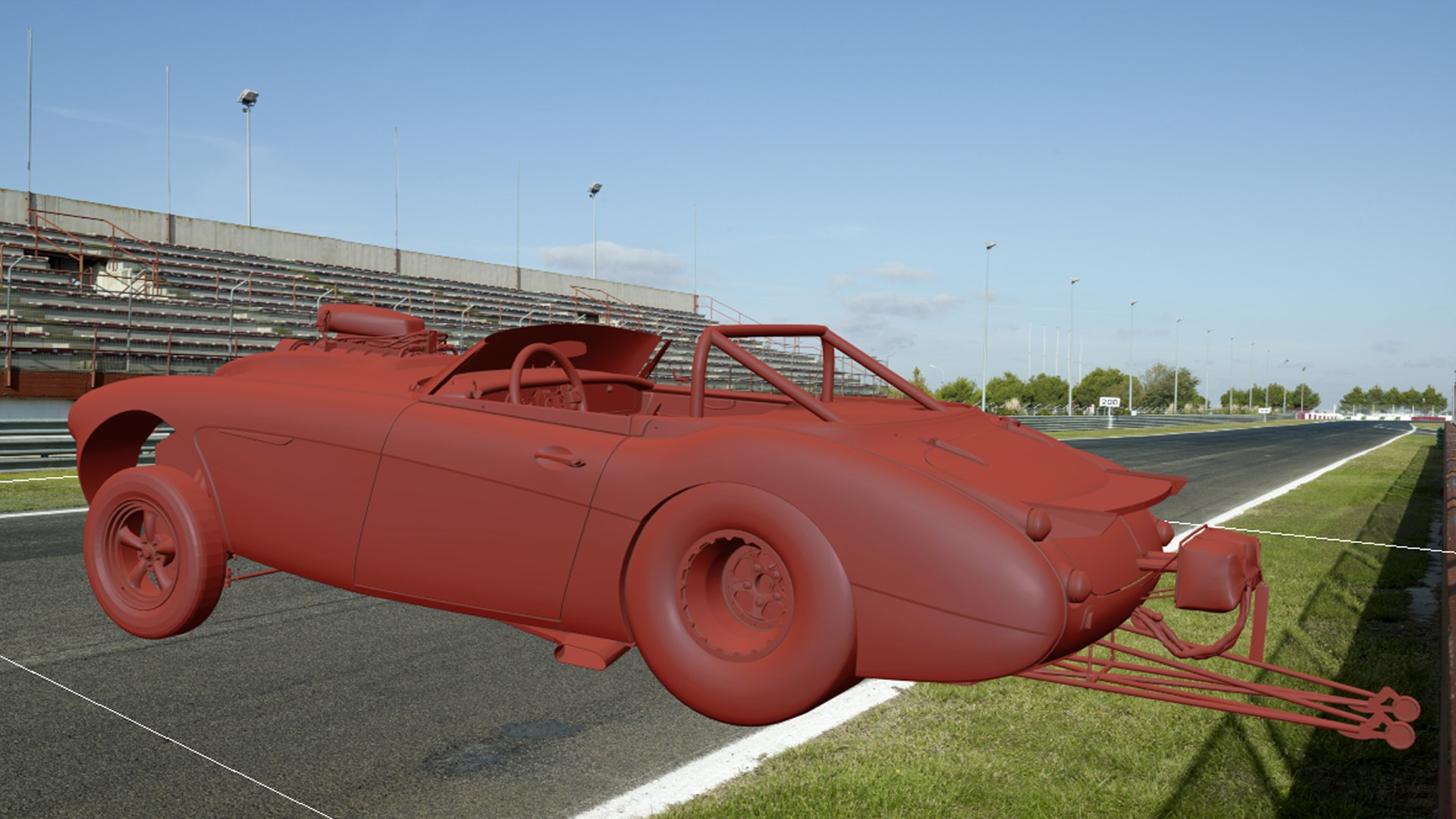 Gasser drag car Austin healey 3D model - TurboSquid 1987424