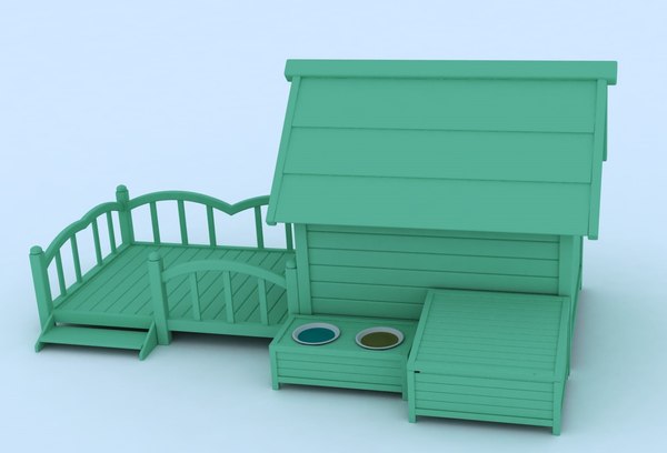 doghouse autocad render 3d max