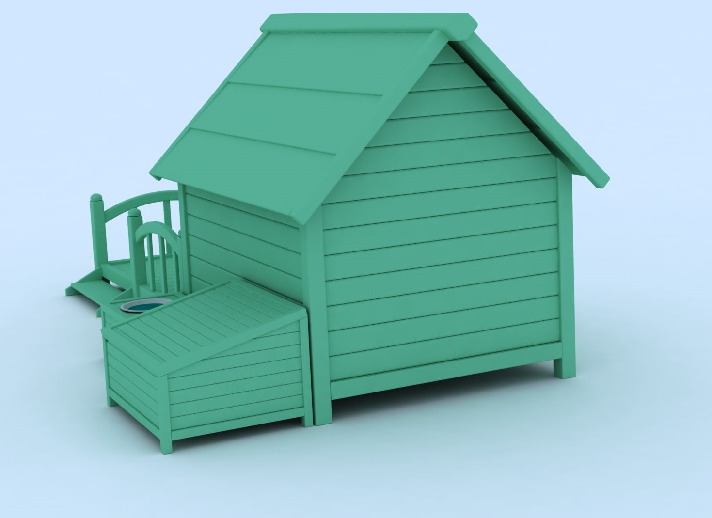 doghouse autocad render 3d max