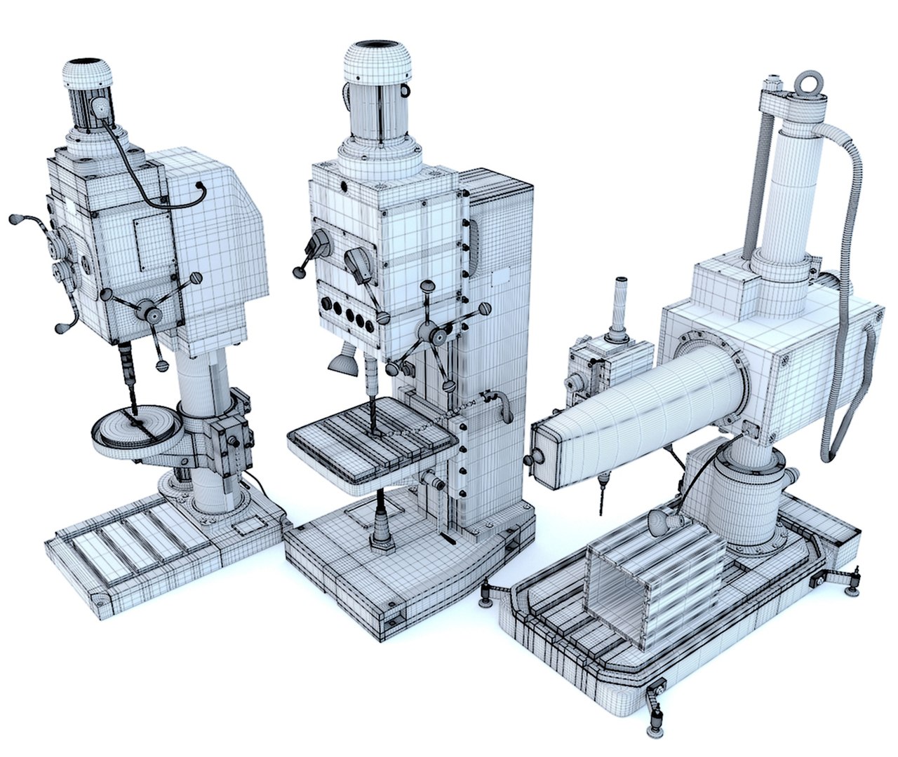 Industrial drilling machines - Collection 3D model - TurboSquid 1904112