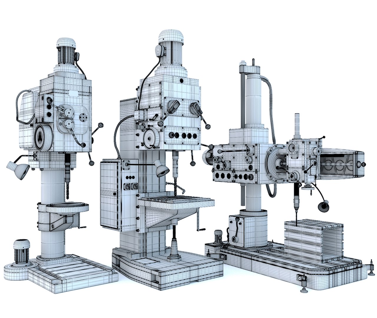 Industrial drilling machines - Collection 3D model - TurboSquid 1904112