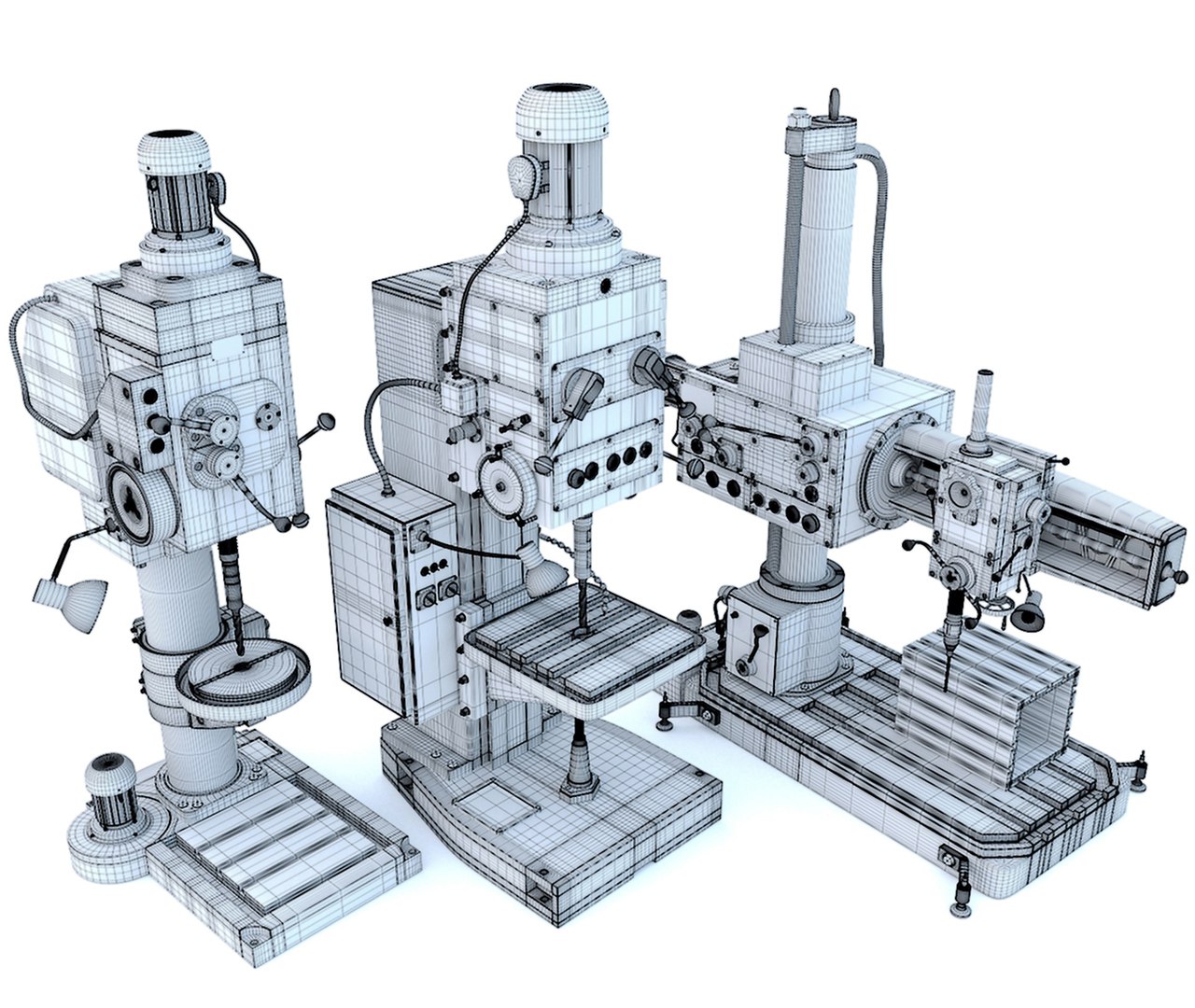 Industrial drilling machines - Collection 3D model - TurboSquid 1904112