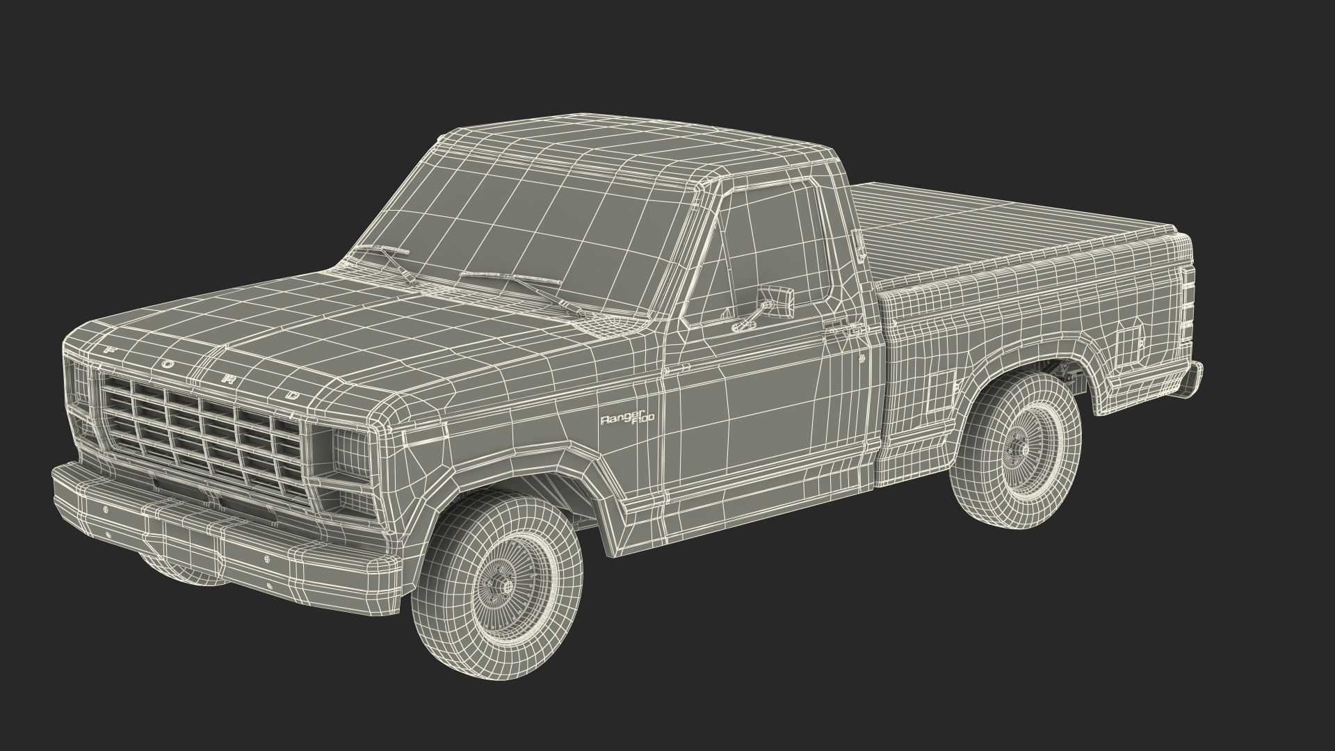 Ford F Series Ranger 1980 Pickup Truck Orange 3D Model - TurboSquid 1848557