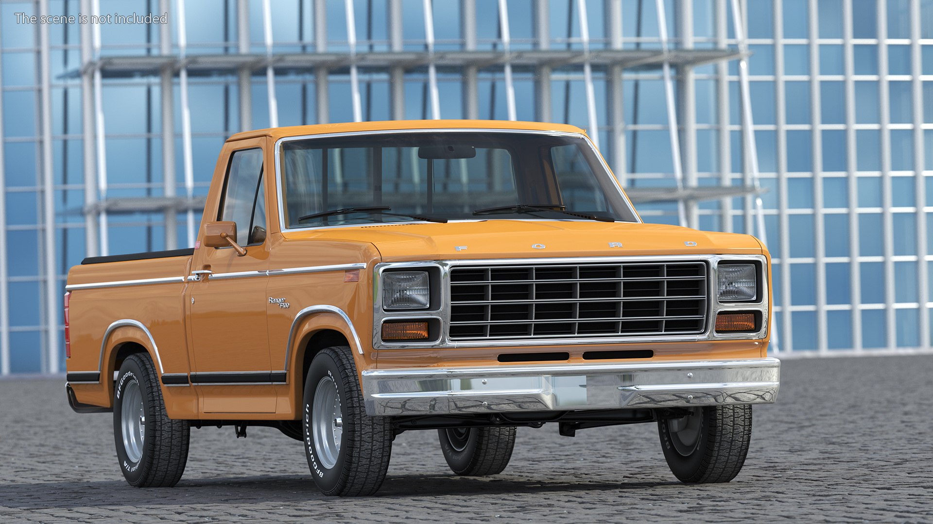 Ford F Series Ranger 1980 Pickup Truck Orange 3D Model - TurboSquid 1848557