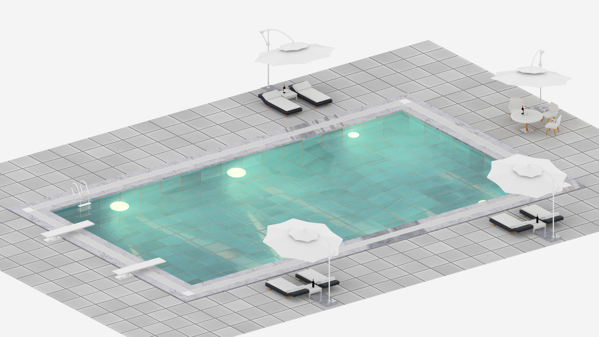 Swim pool 3D model - TurboSquid 1703843
