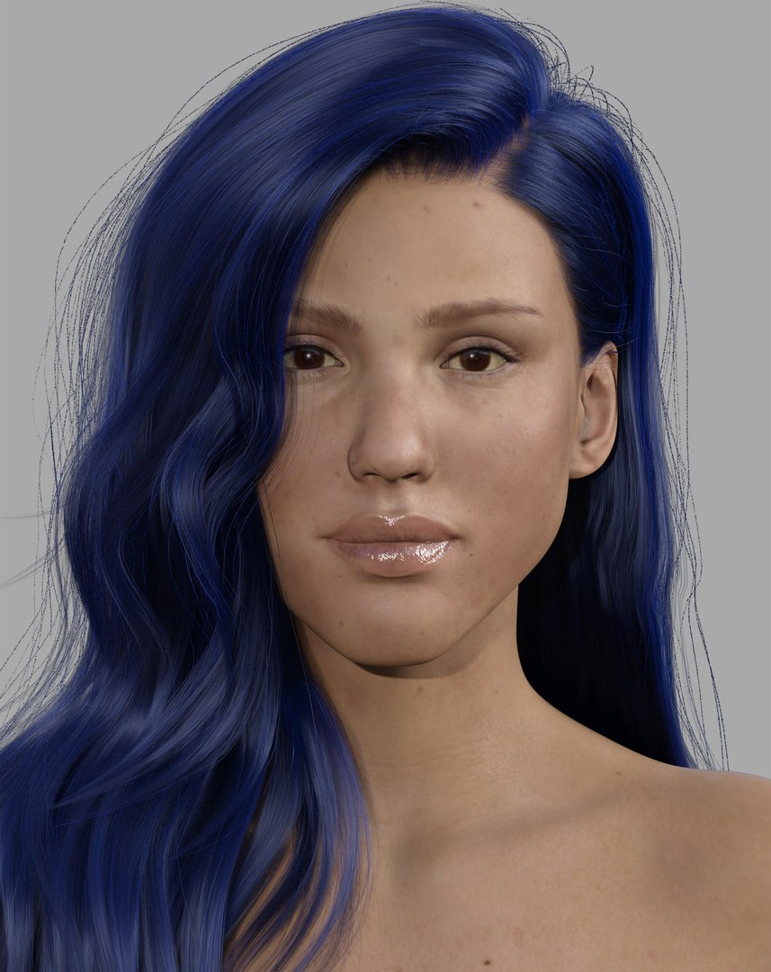 3D Model Jessica Alba Daz Genesis 8v1 Female Head Morph - TurboSquid ...