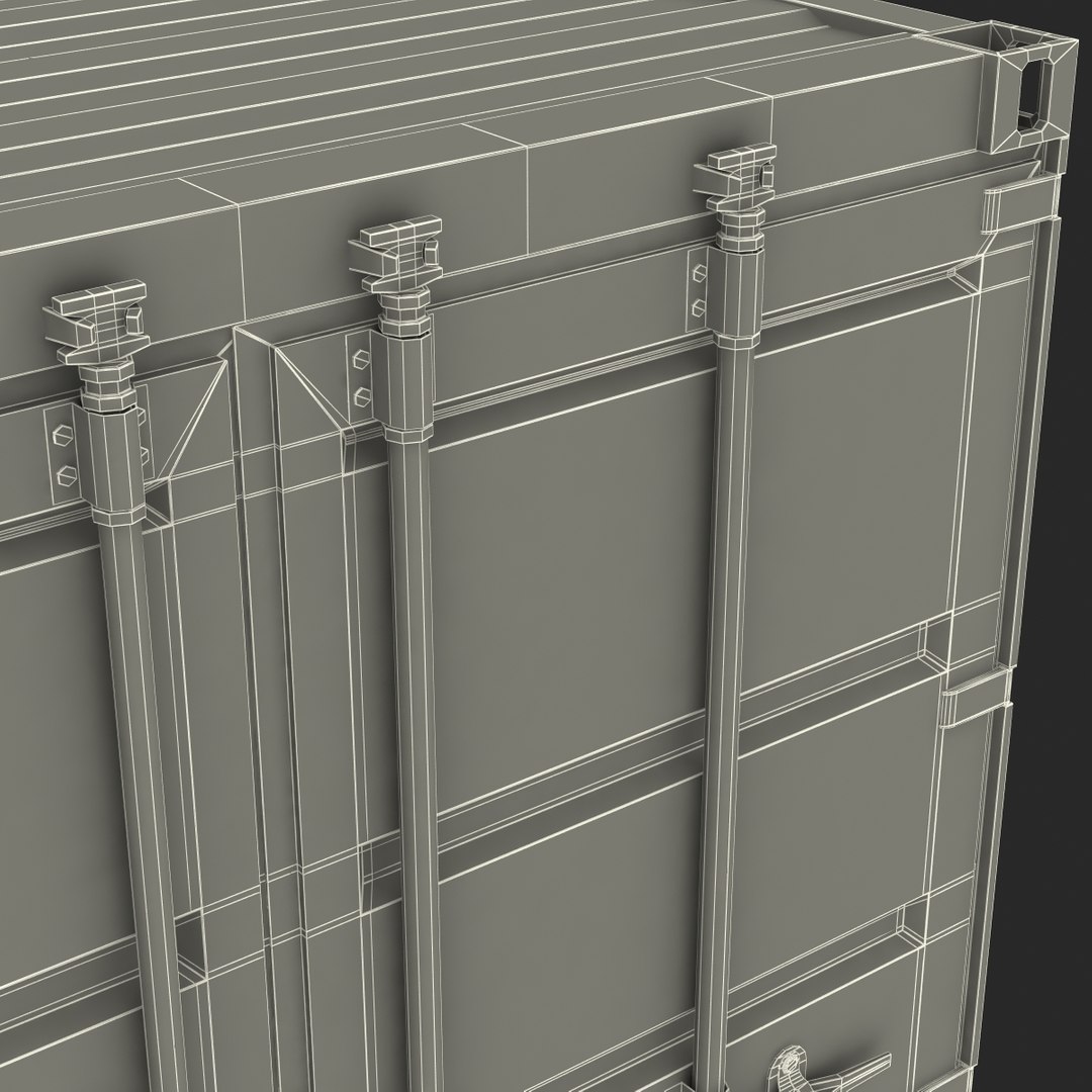 3d model of 40 ft iso container
