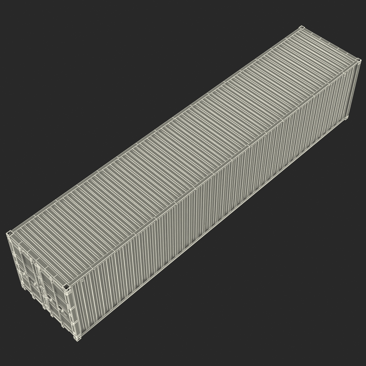 3d model of 40 ft iso container