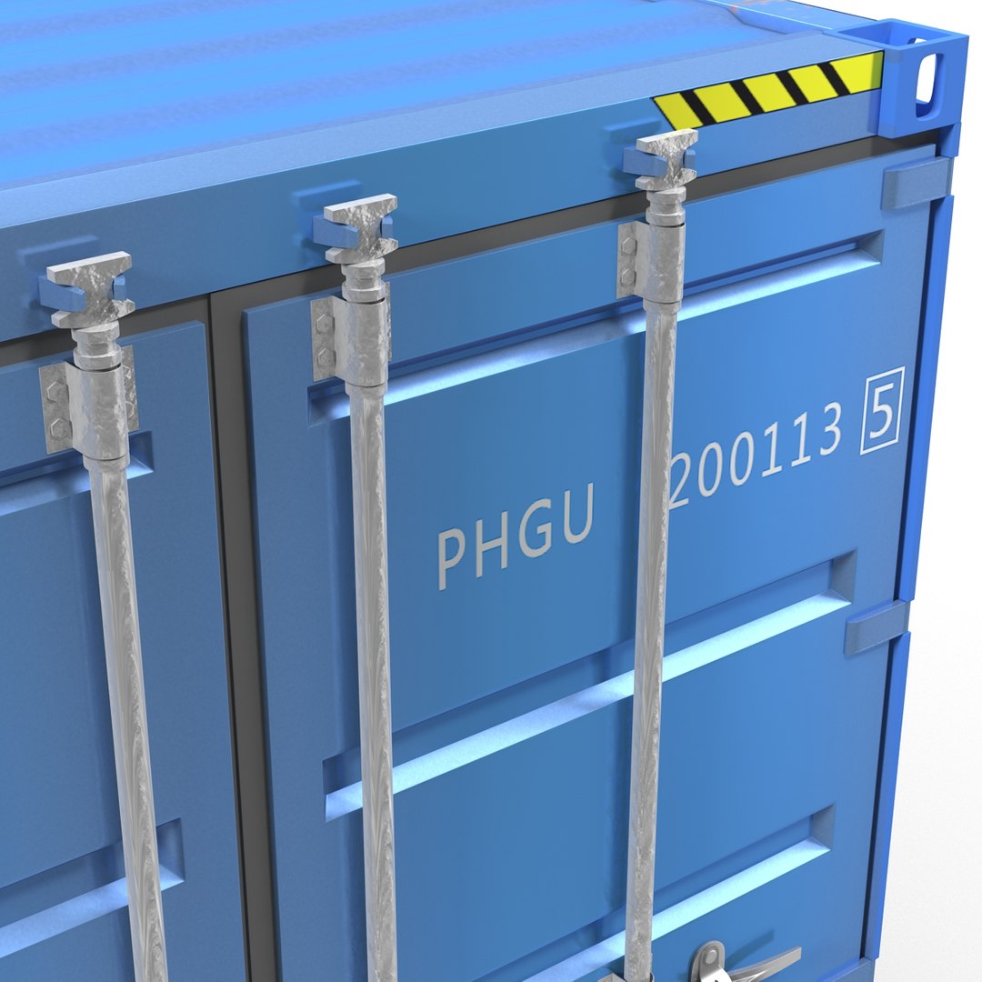 3d model of 40 ft iso container