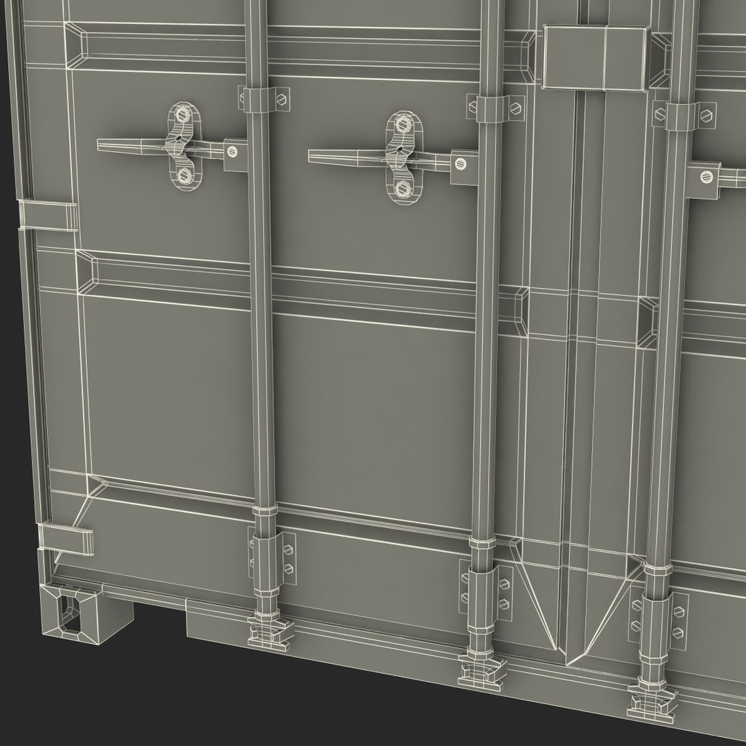 3d model of 40 ft iso container