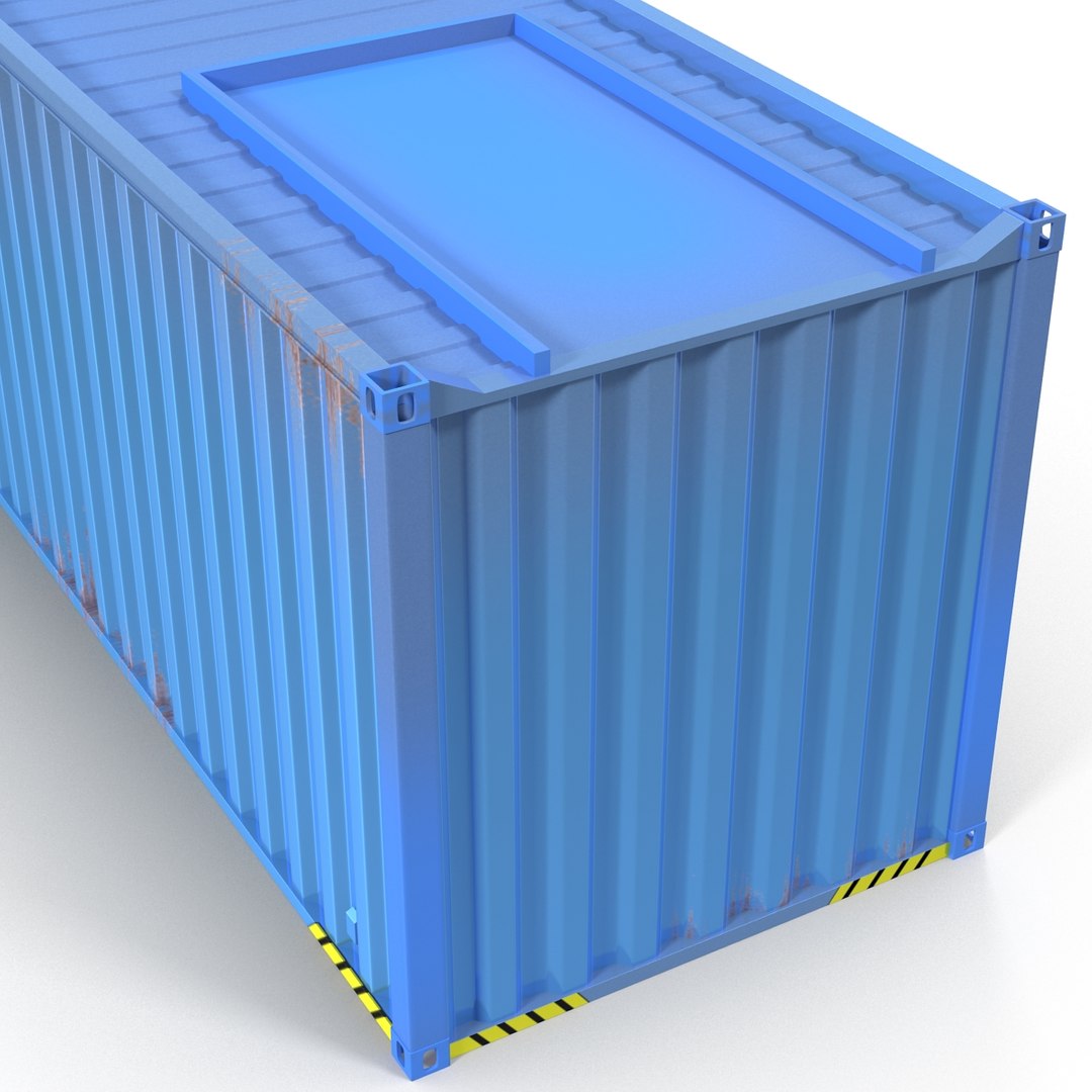 3d model of 40 ft iso container