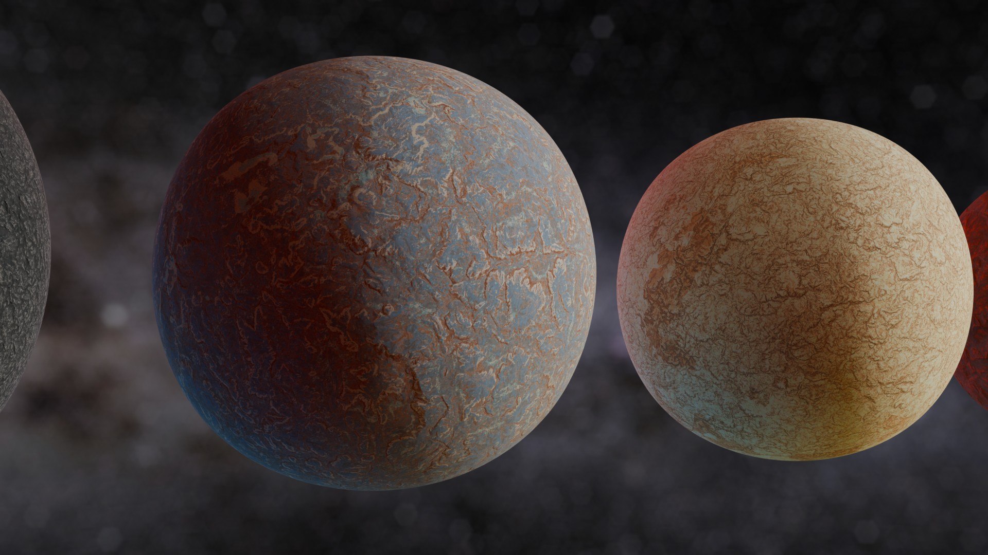 3D 16K Seamless Alien Rock Material Variations And Terrain Height Map ...