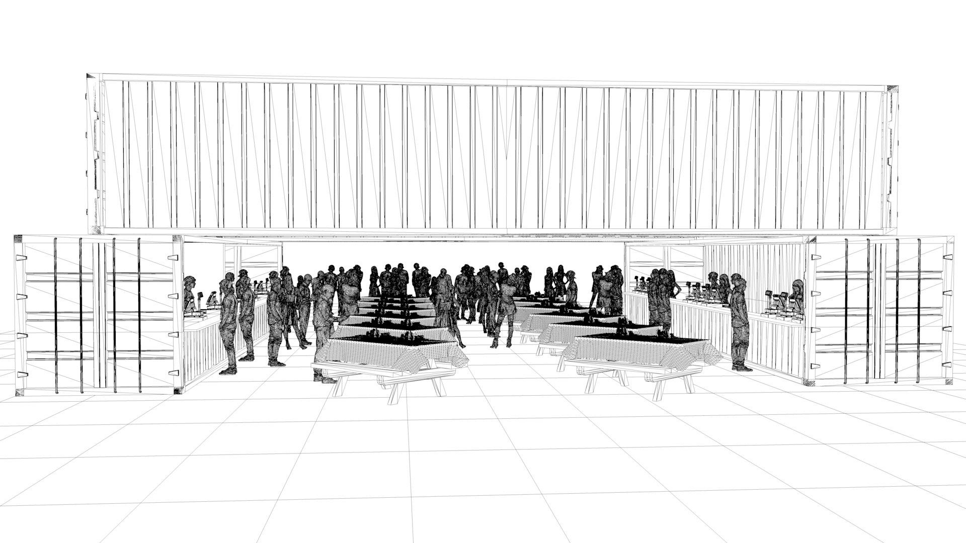 3D Container Restaurant Model - TurboSquid 1681926