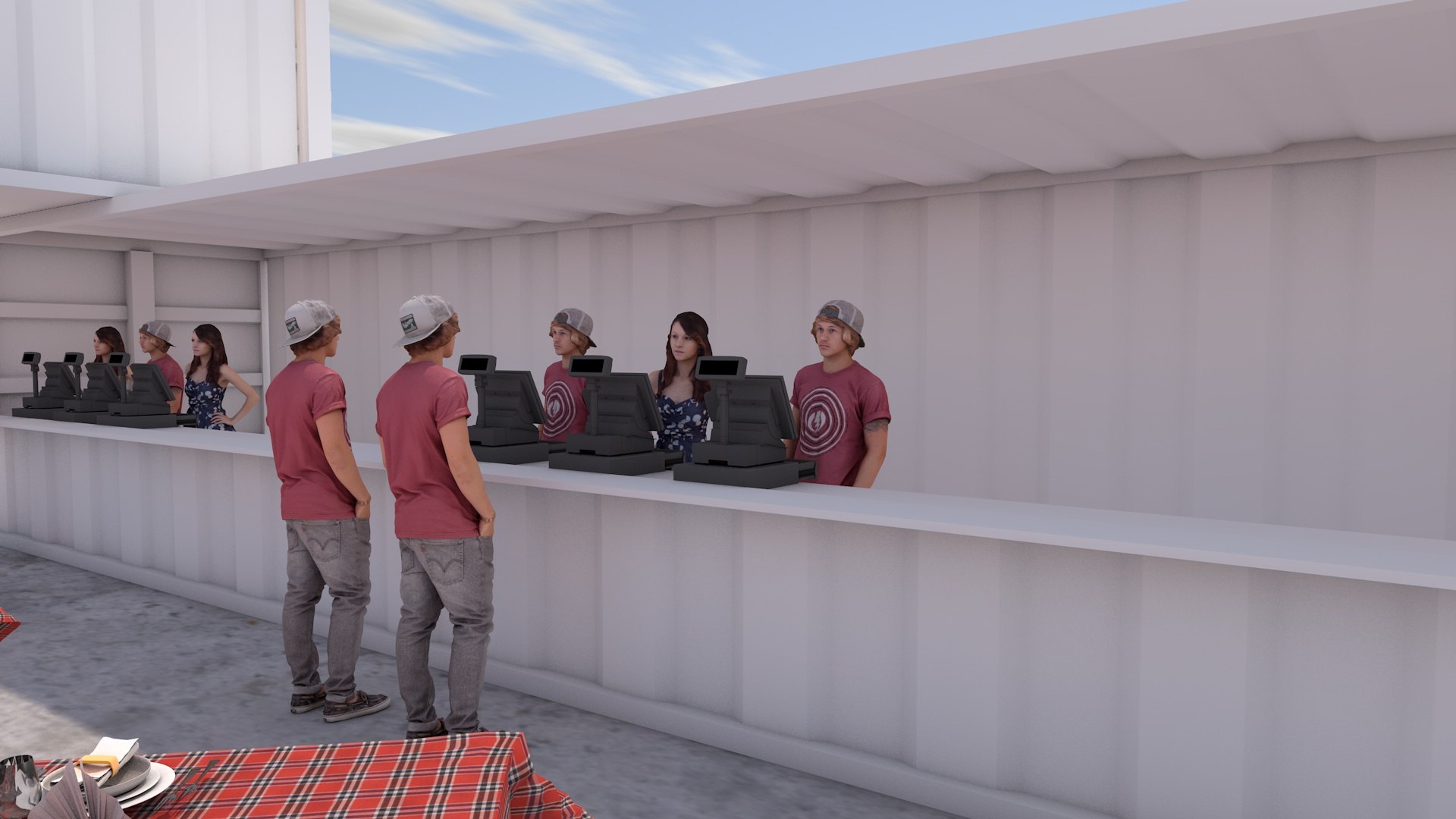 3D Container Restaurant Model - TurboSquid 1681926