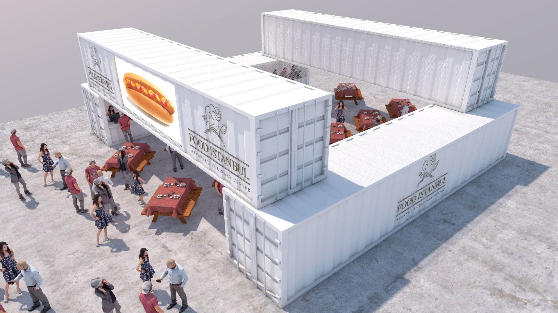 3D Container Restaurant Model - TurboSquid 1681926