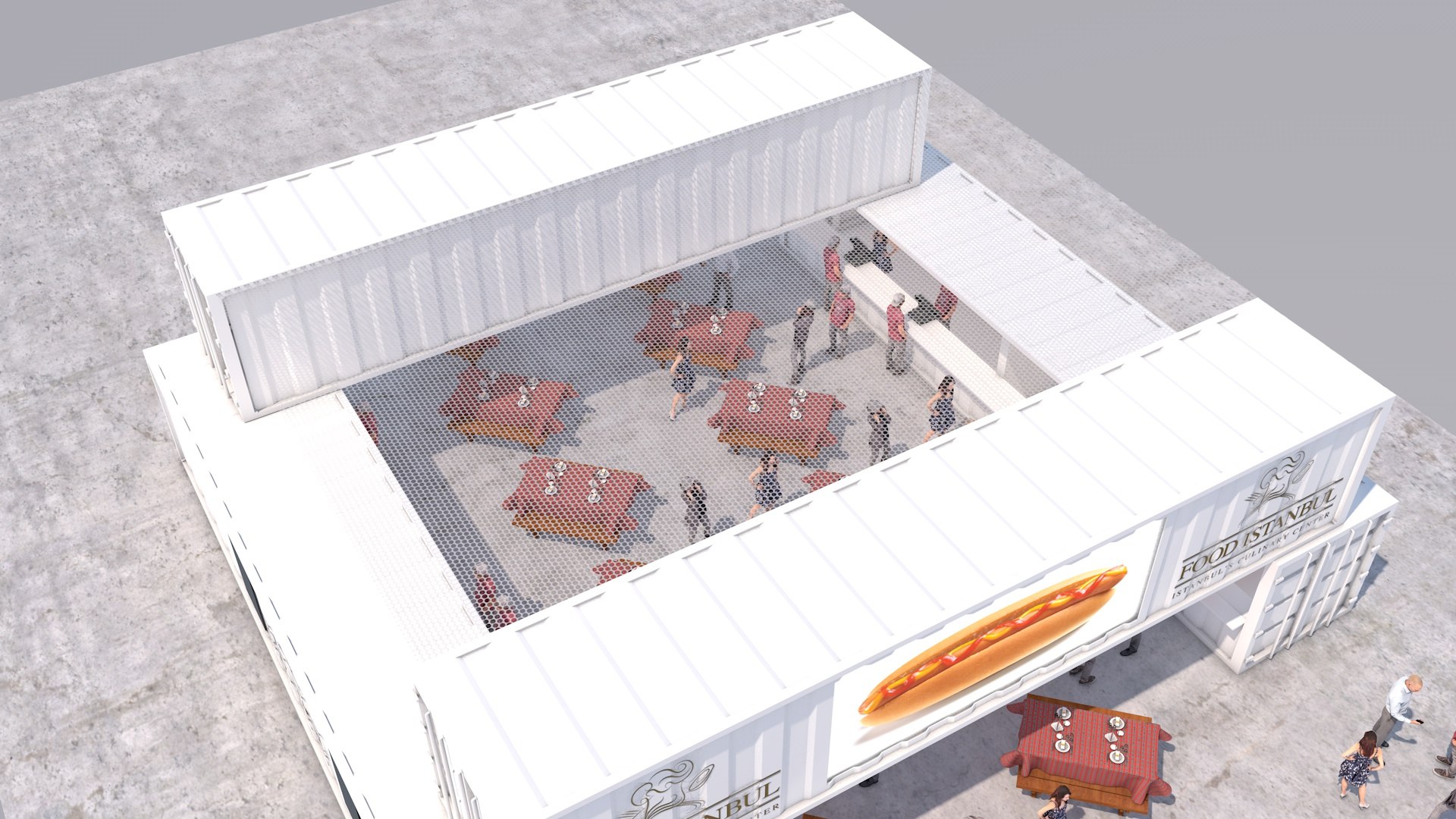3D Container Restaurant Model - TurboSquid 1681926
