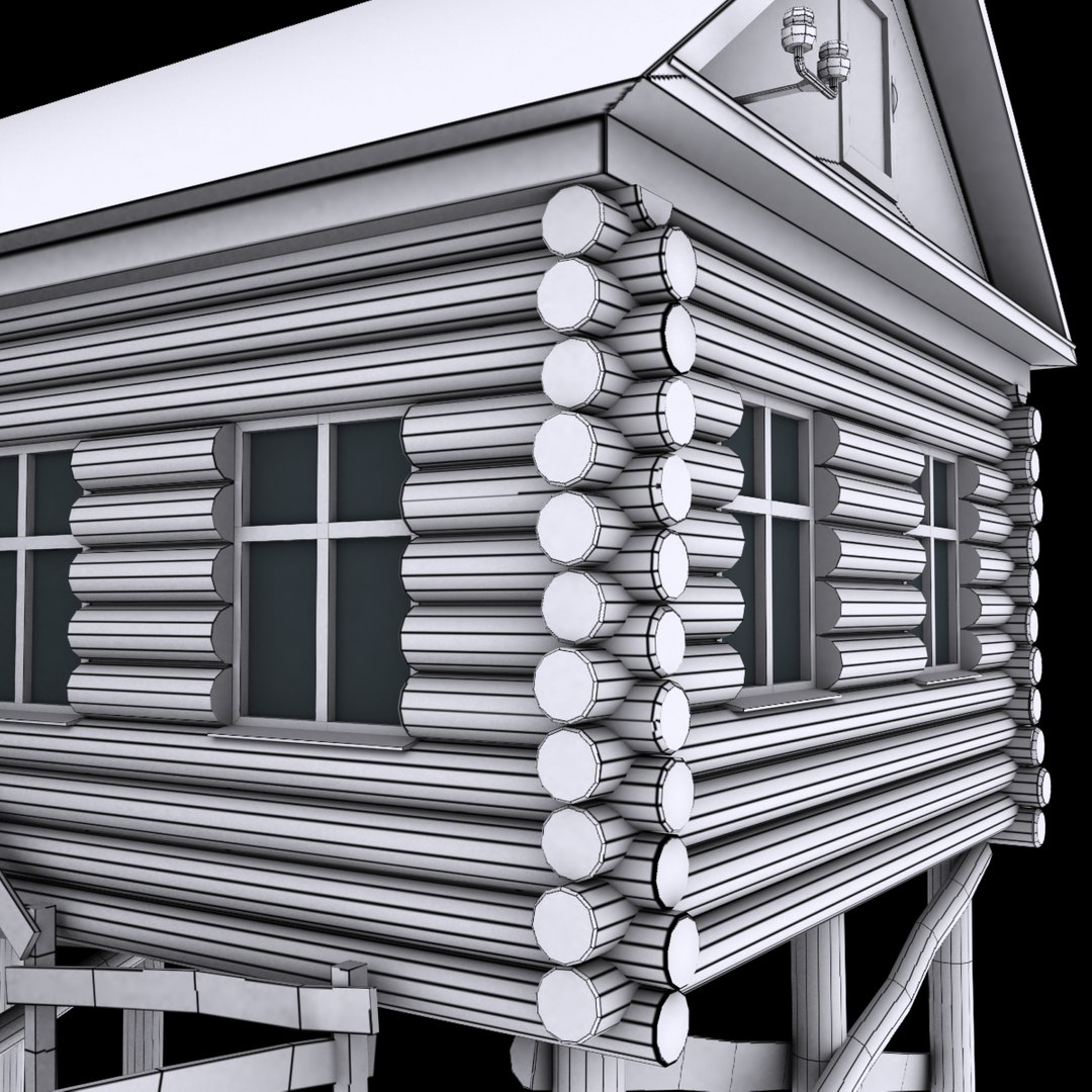 Stilts House 3d Model