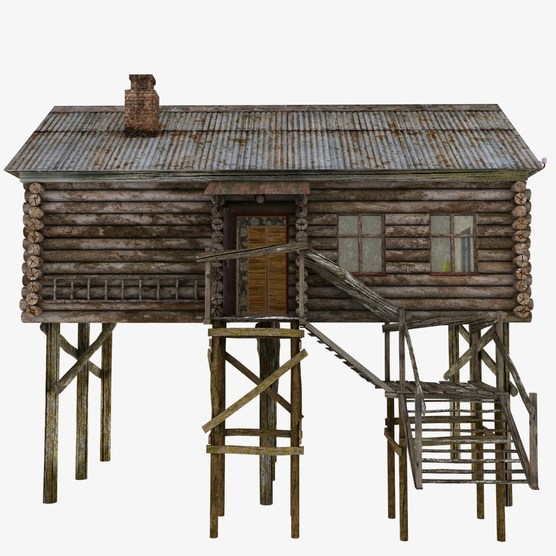 Stilts House 3d Model