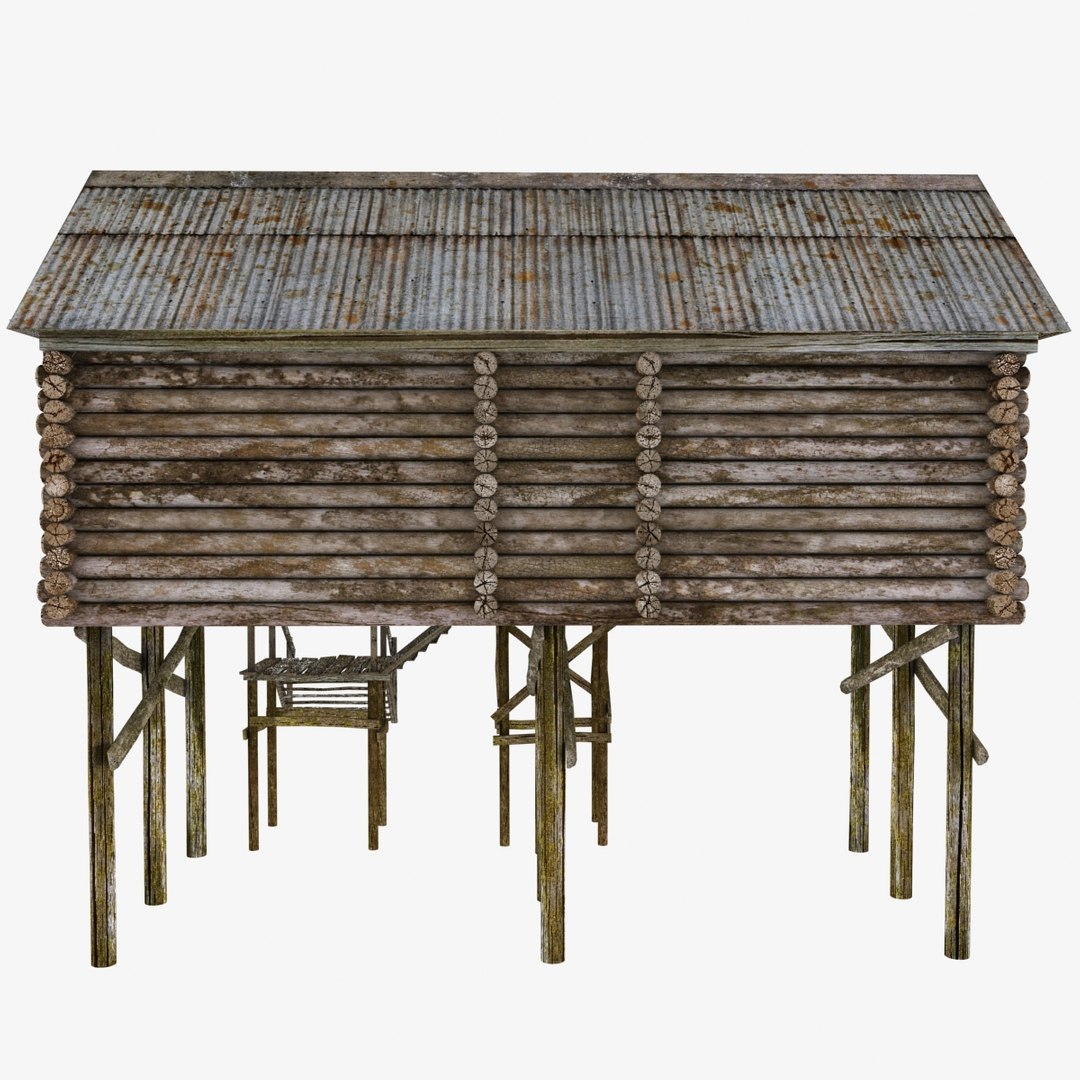 Stilts House 3d Model
