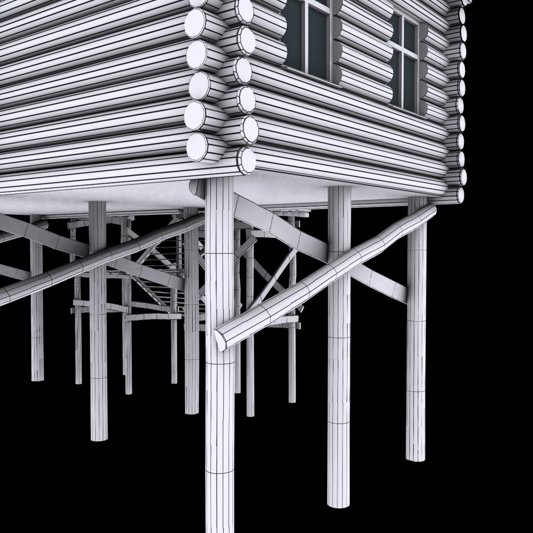 Stilts House 3d Model