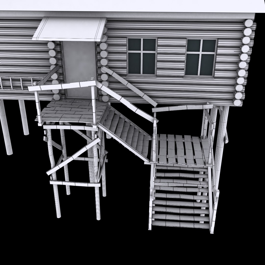 Stilts House 3d Model