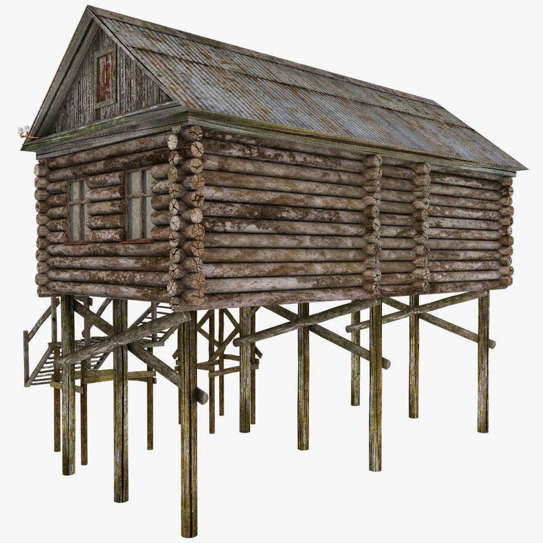 Stilts House 3d Model