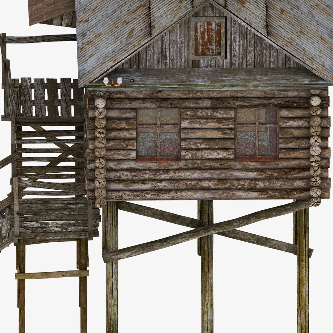 Stilts House 3d Model