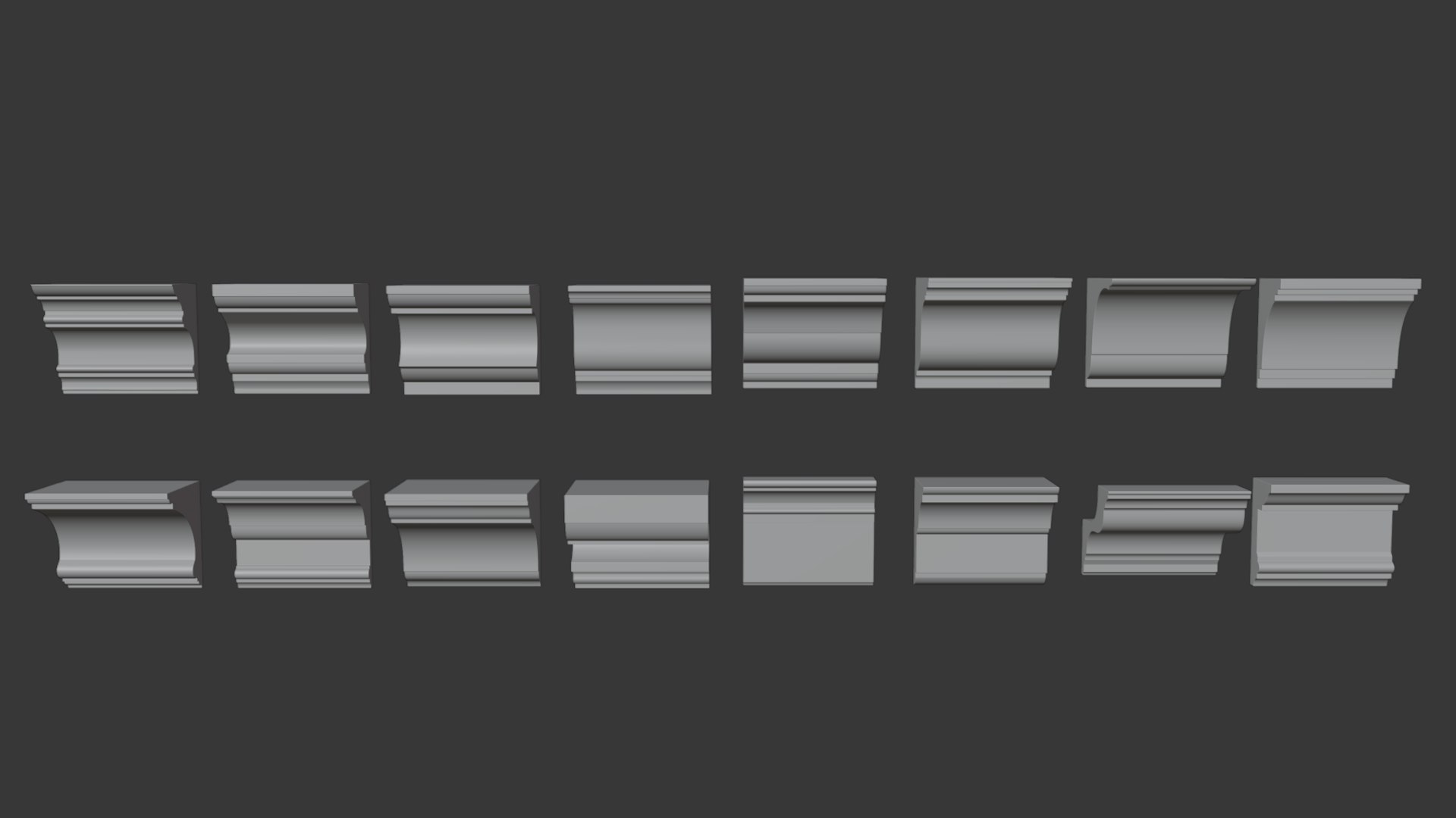 3D Moulding Pack Model - TurboSquid 2235793