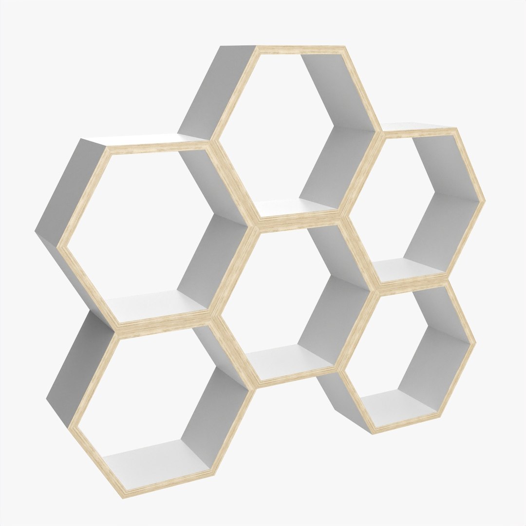 Wooden shelf modular minimalistic 3D model - TurboSquid 1866529