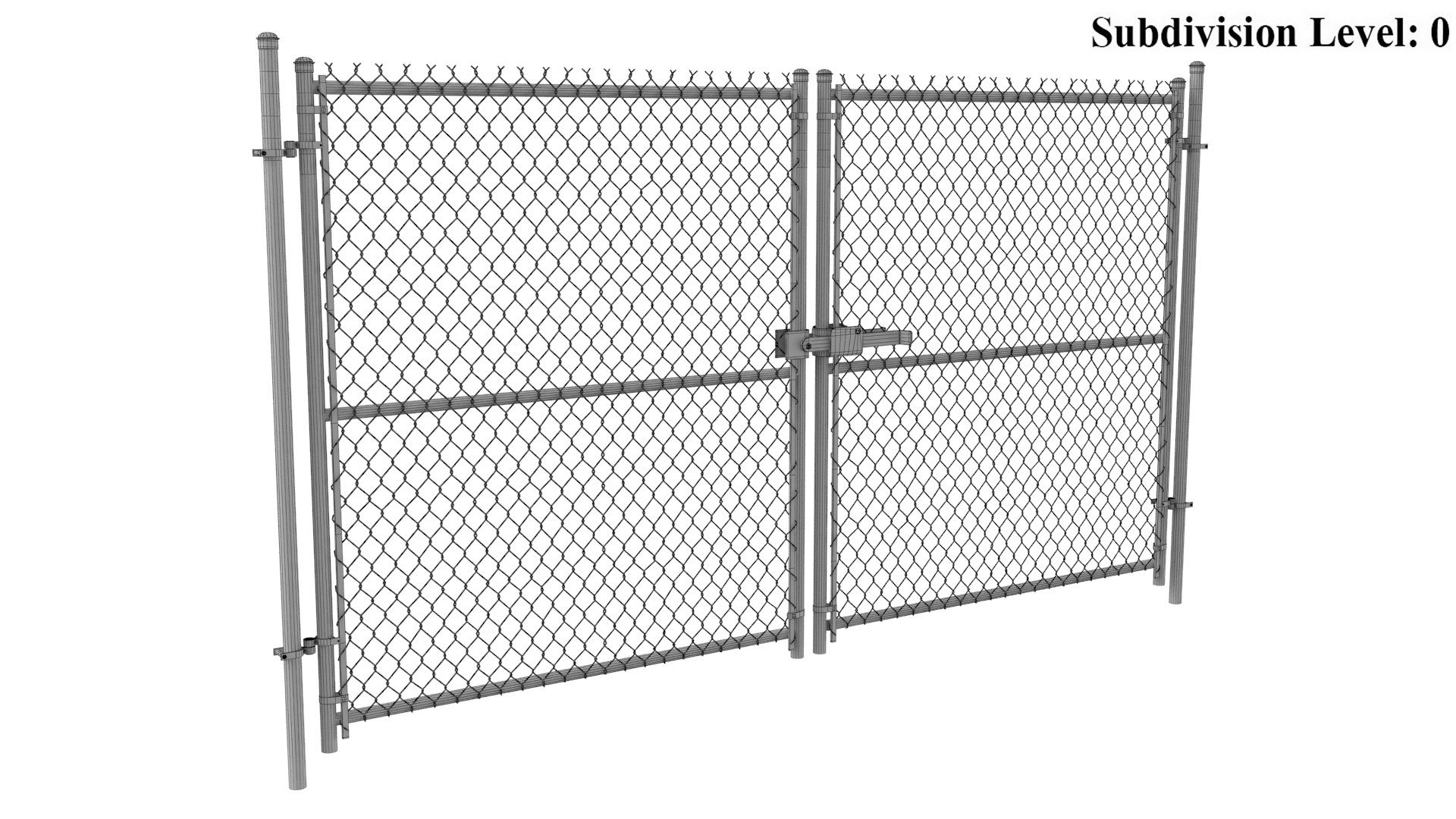 3D Model Chain Link Gate - TurboSquid 1734549