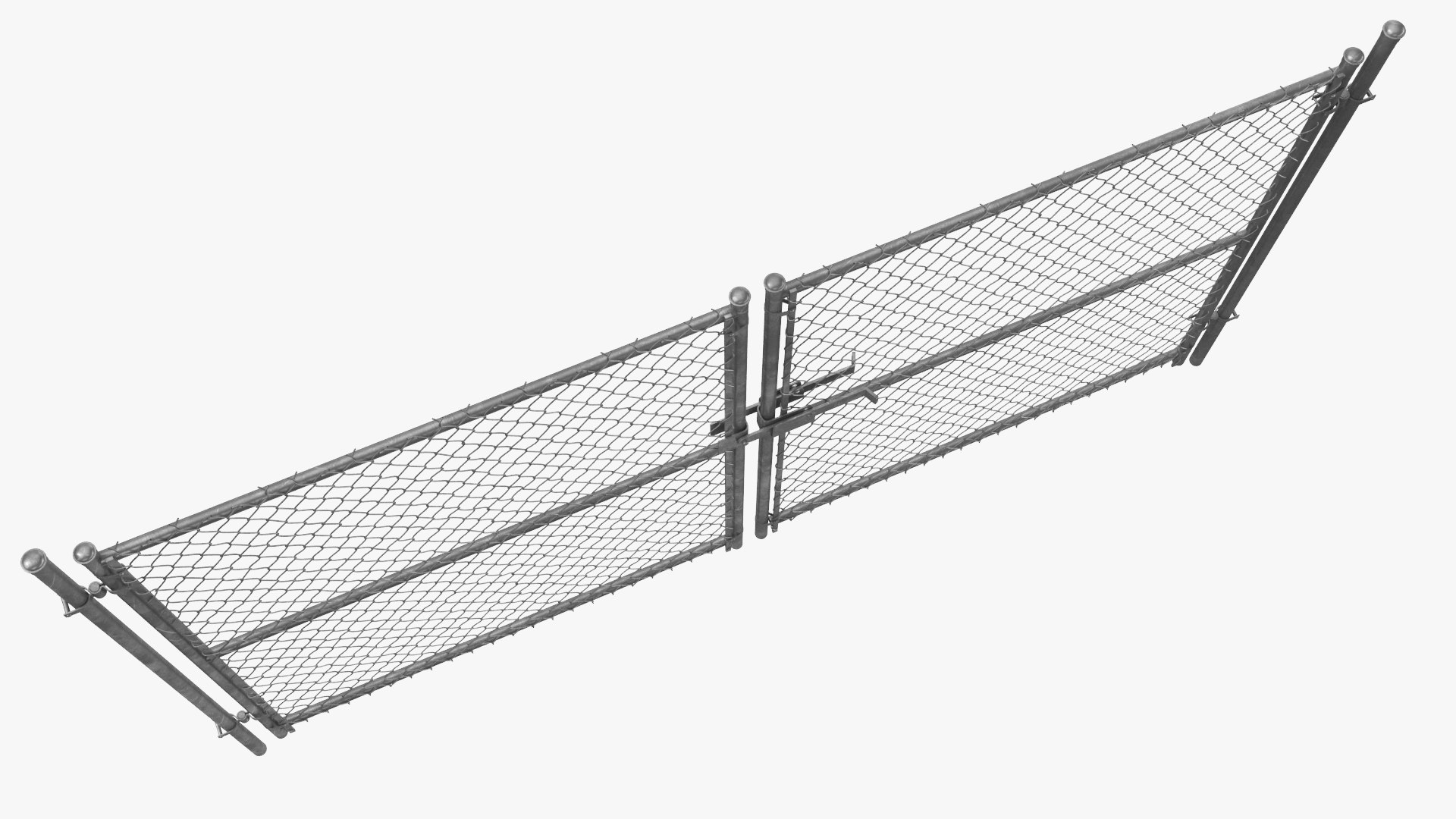 3D Model Chain Link Gate - TurboSquid 1734549