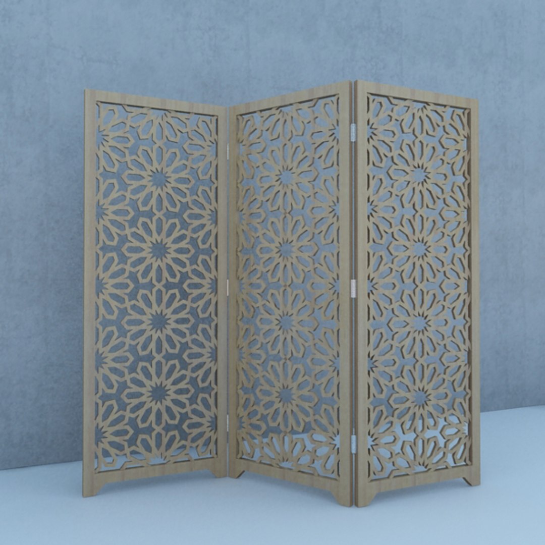 3D Moroccan Wood Screens Traditional - TurboSquid 1292309