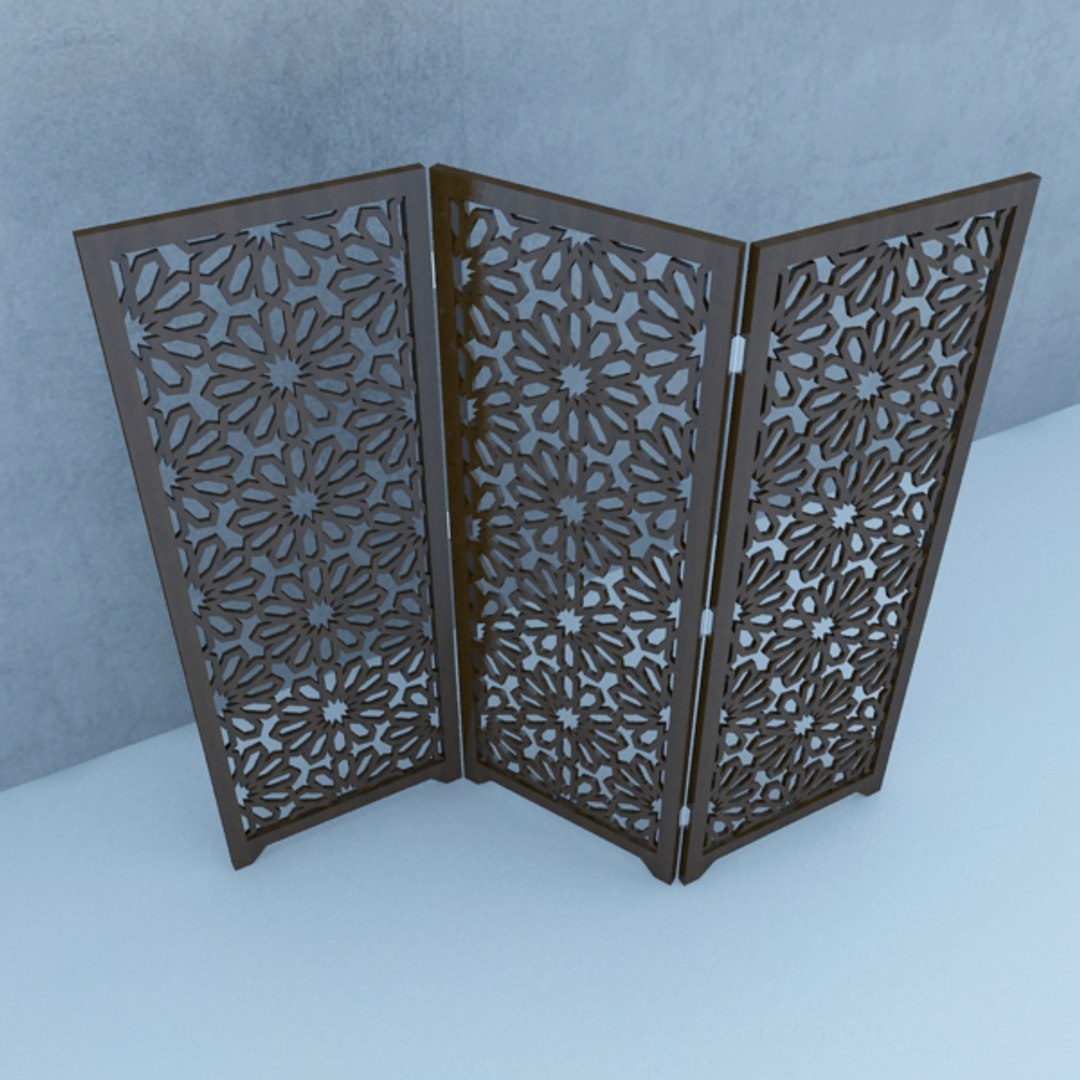 3D Moroccan Wood Screens Traditional - TurboSquid 1292309