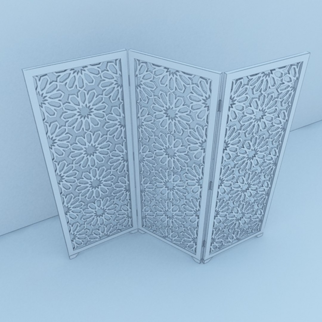 3D Moroccan Wood Screens Traditional - TurboSquid 1292309