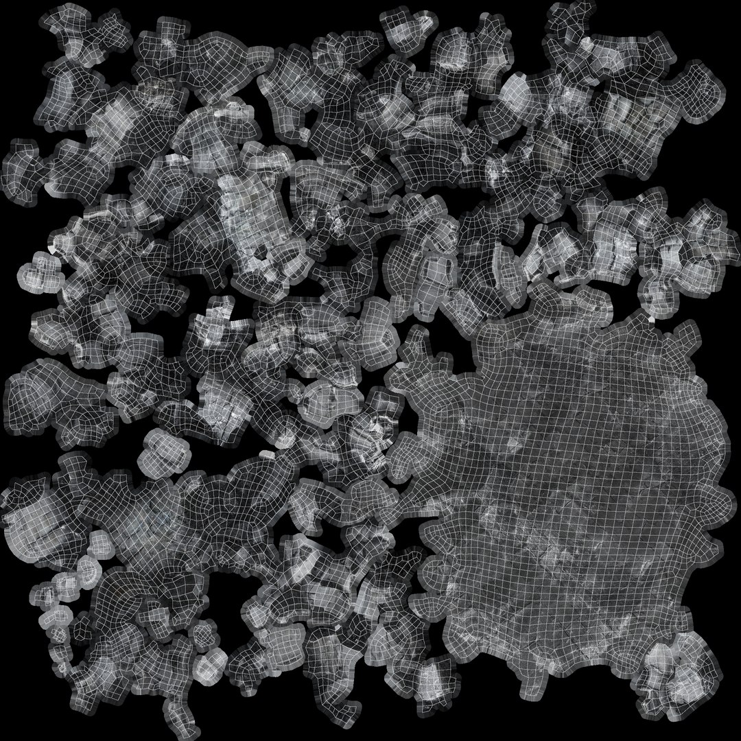 3d modo log burned ashes model