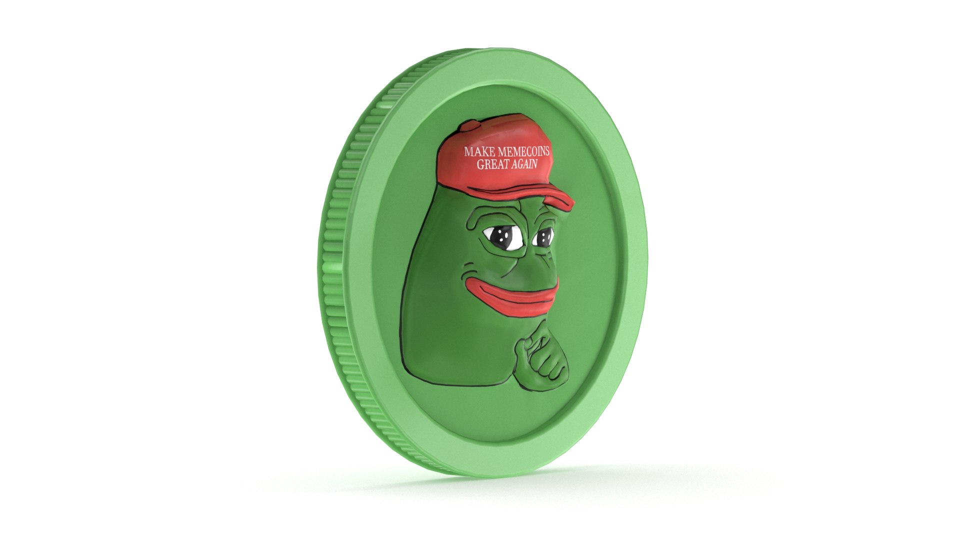 Pepe Coin Low Poly 3D - TurboSquid 2128741