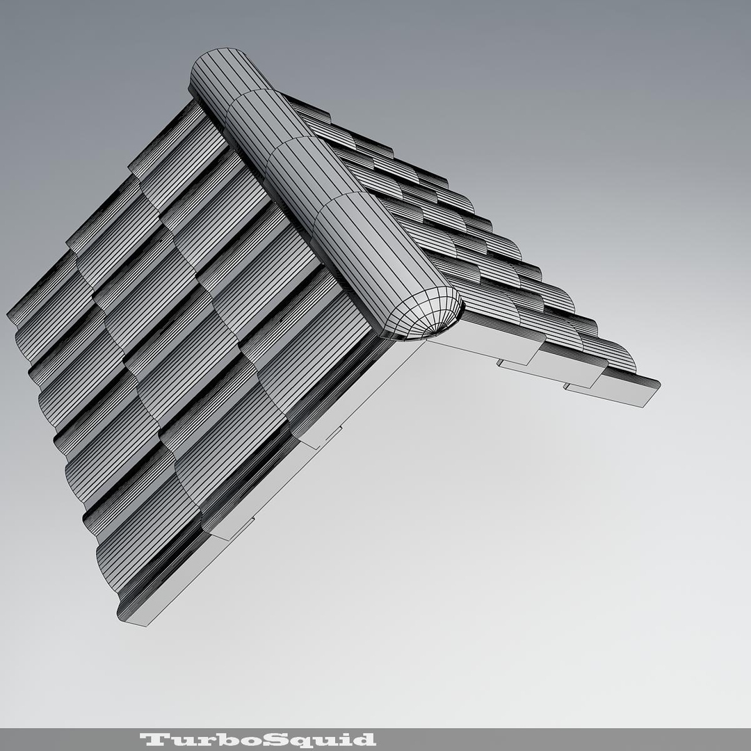 3d model roof 01